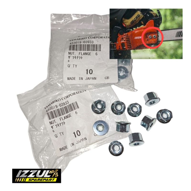 YAMABIKO CORPORATION 1pcs Nut Flange Chainsaw Echo CS3000 CS350TES Made ...