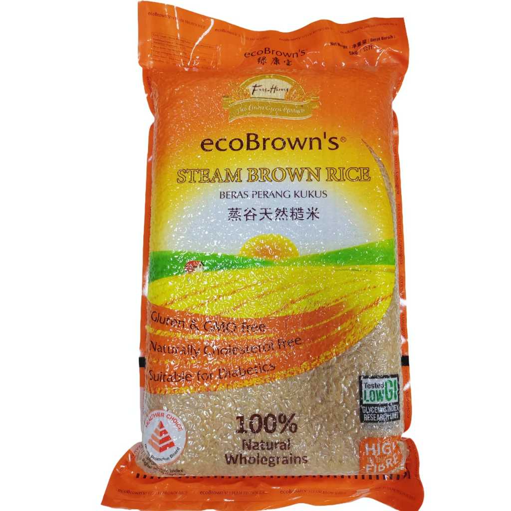 EcoBrown's Brown Rice 5KG - Original Brown Rice/Steam Brown Rice 5KG ...