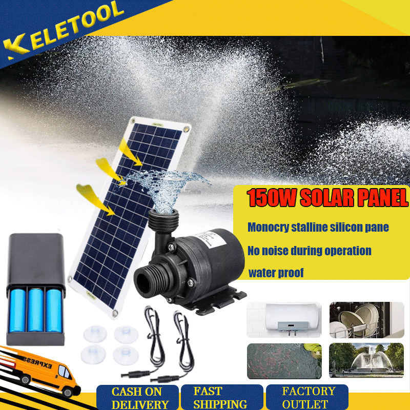 solar water pump solar submersible pump solar pam air kebun 100w ...