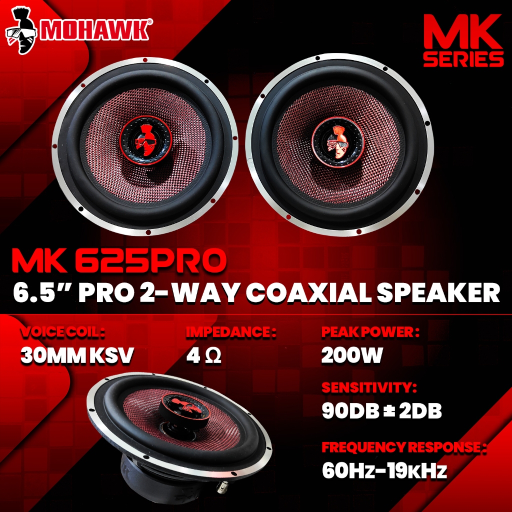 Mohawk MK-SERIES 6.5” PRO 2-Way Coaxial Speaker | Shopee Malaysia