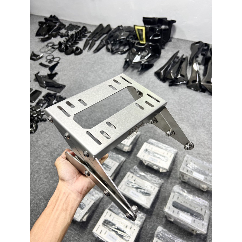 5MM STAINLESS STEEL Foldable Adjustable Heavy Duty Top Rack Lipat Box ...