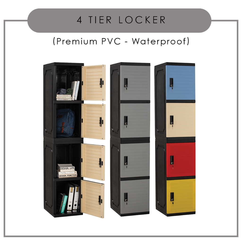 Alora Funiture - OPTIMUS Waterproof Premium Plastic Four Tier Locker ...