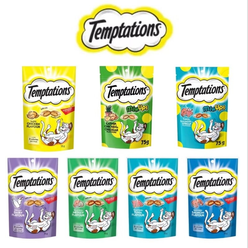 Temptations Cat Treats Temptation Cat Biscuit Snacks (75g) | Shopee ...