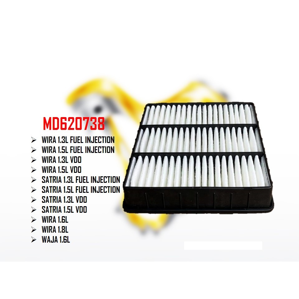 Proton Wira Fuel Injection VDO 1.6L 1.8L Waja 1.6L Air Filter MD620738 ...