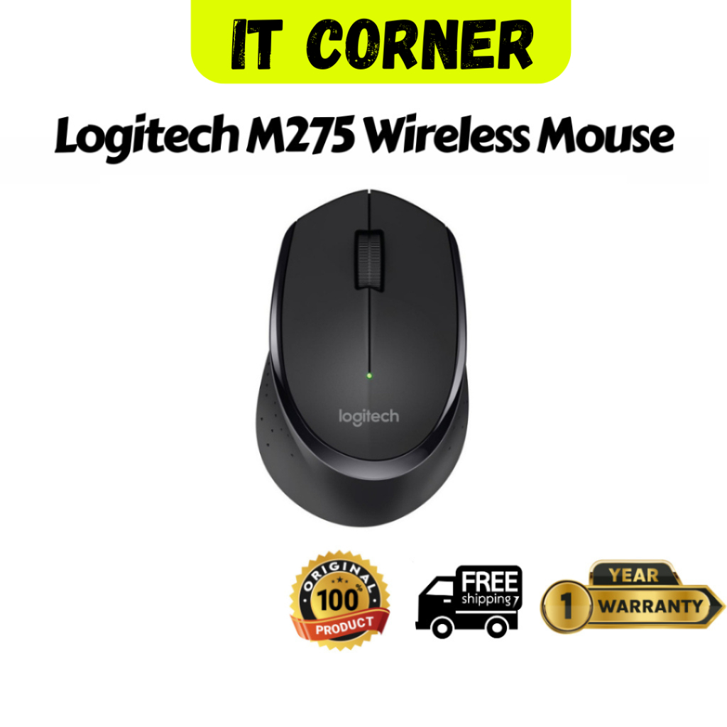 Logitech M275 Wireless Mouse, 2.4 GHz with Nano Receiver, Optical ...