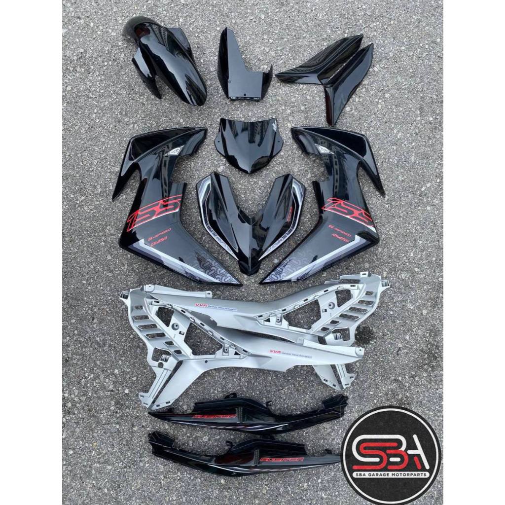 Y16 COVERSET Y16ZR EXCITER RC MATELIC BLACK MSI HITAM Y16-ECT-RC-2 ...