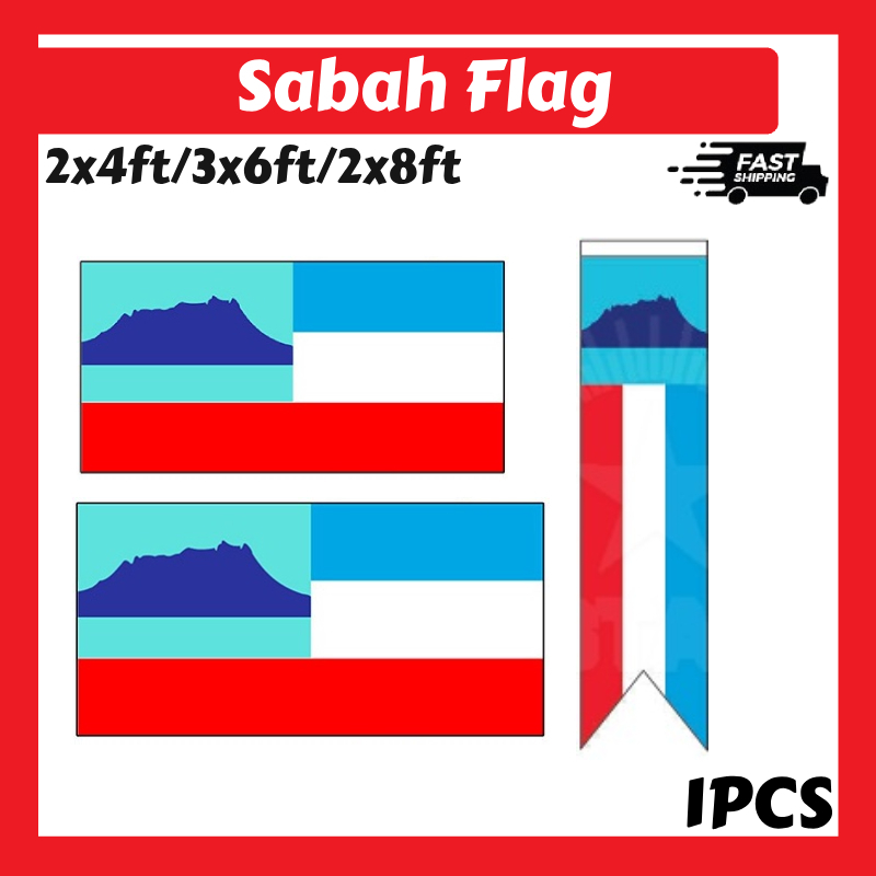 【Sabah】Nylon Polyester/TC Sabah Flag Bendera Sabah Bendera Negeri Sabah ...