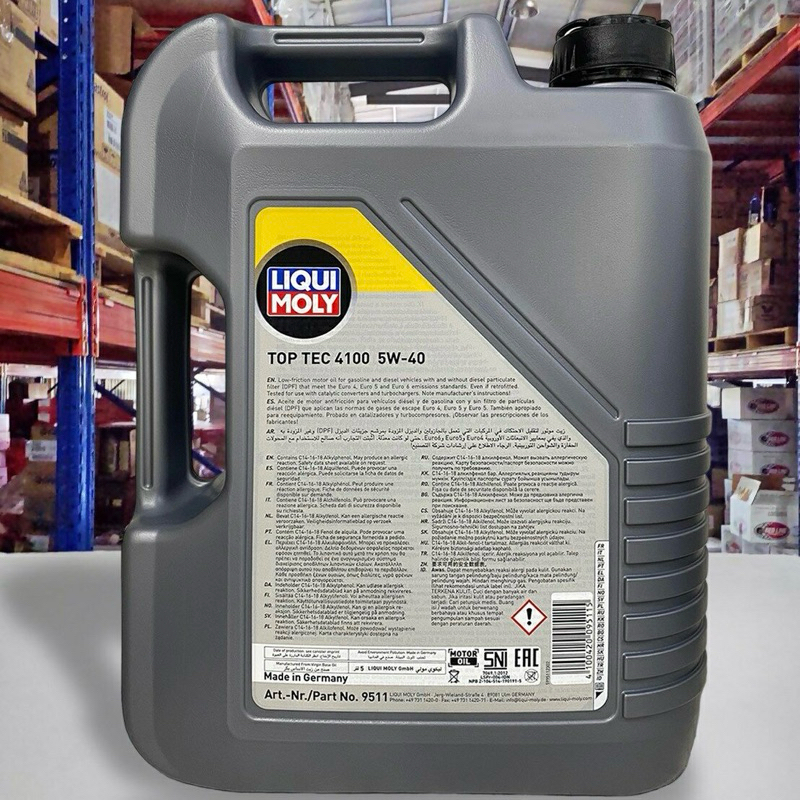 LIQUI MOLY TOP TEC 4100 5W40 C3 Fully Synthetic Engine Oil (5L/4L ...
