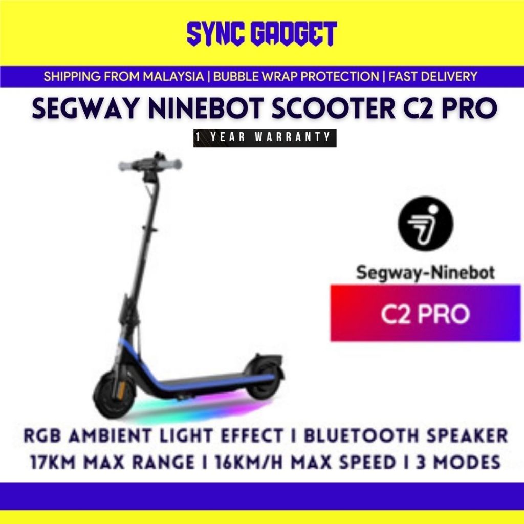SEGWAY NINEBOT Electric KickScooter C2 Pro [RGB Ambient Light I 17km ...