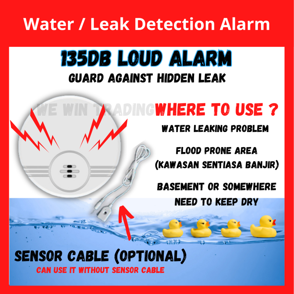 Smart Water Leak Detector Flood Alarm Sensor for Home Safety alarm ...