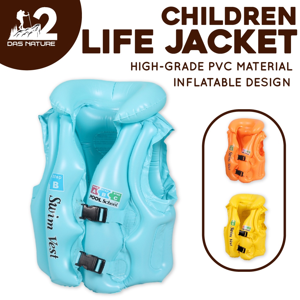 Children Life Jacket Vest ABC Pool School Inflatable Pool Float Life ...
