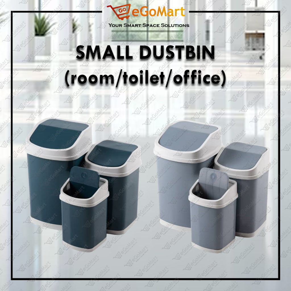 eGoMart Small Dustbin M L for Home Office Toilet Swing Top Dustbin ...