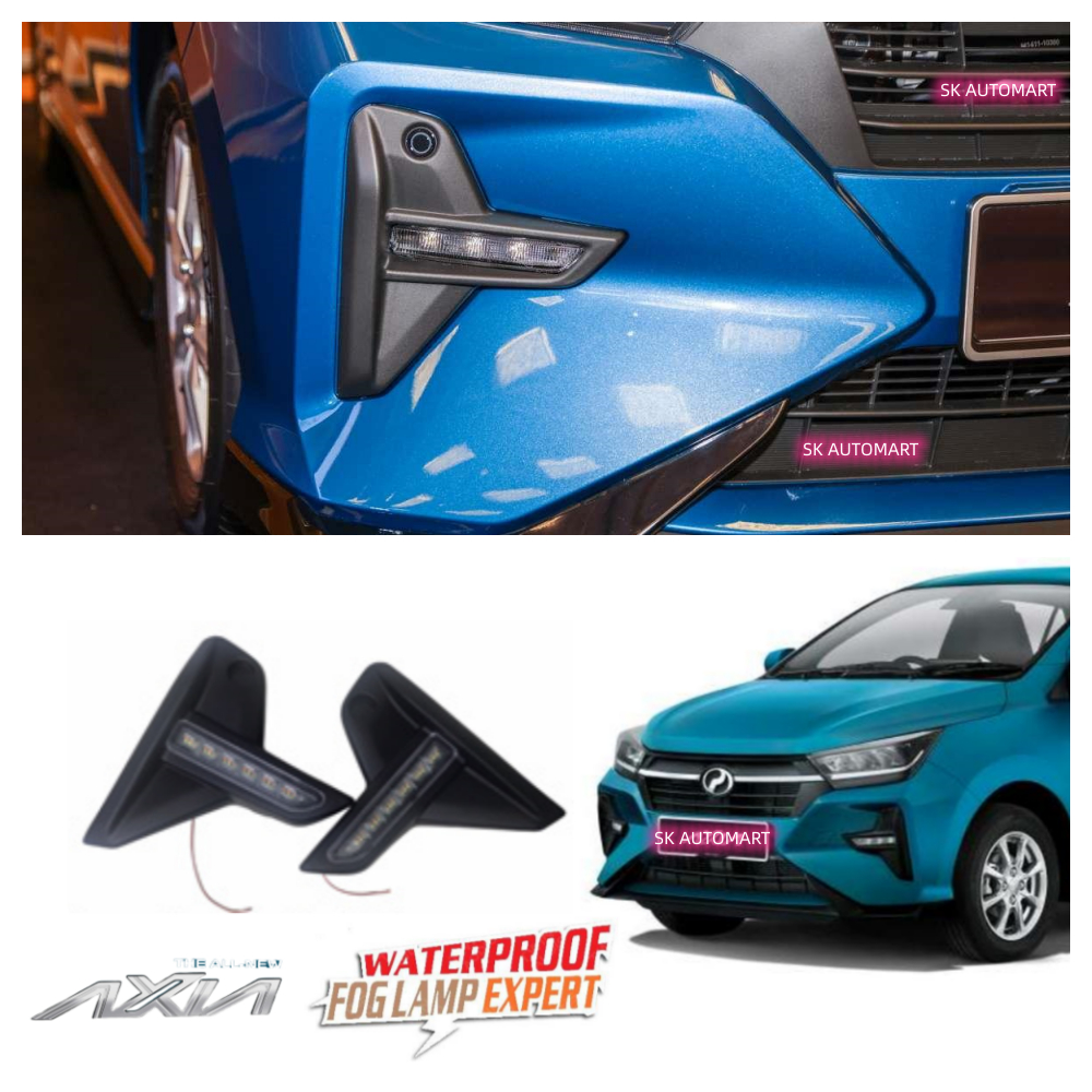 (Led) Perodua Axia 2023-2024 New Axia LED Daylight Foglamp Foglight Spotlight DRL Cover Running ...