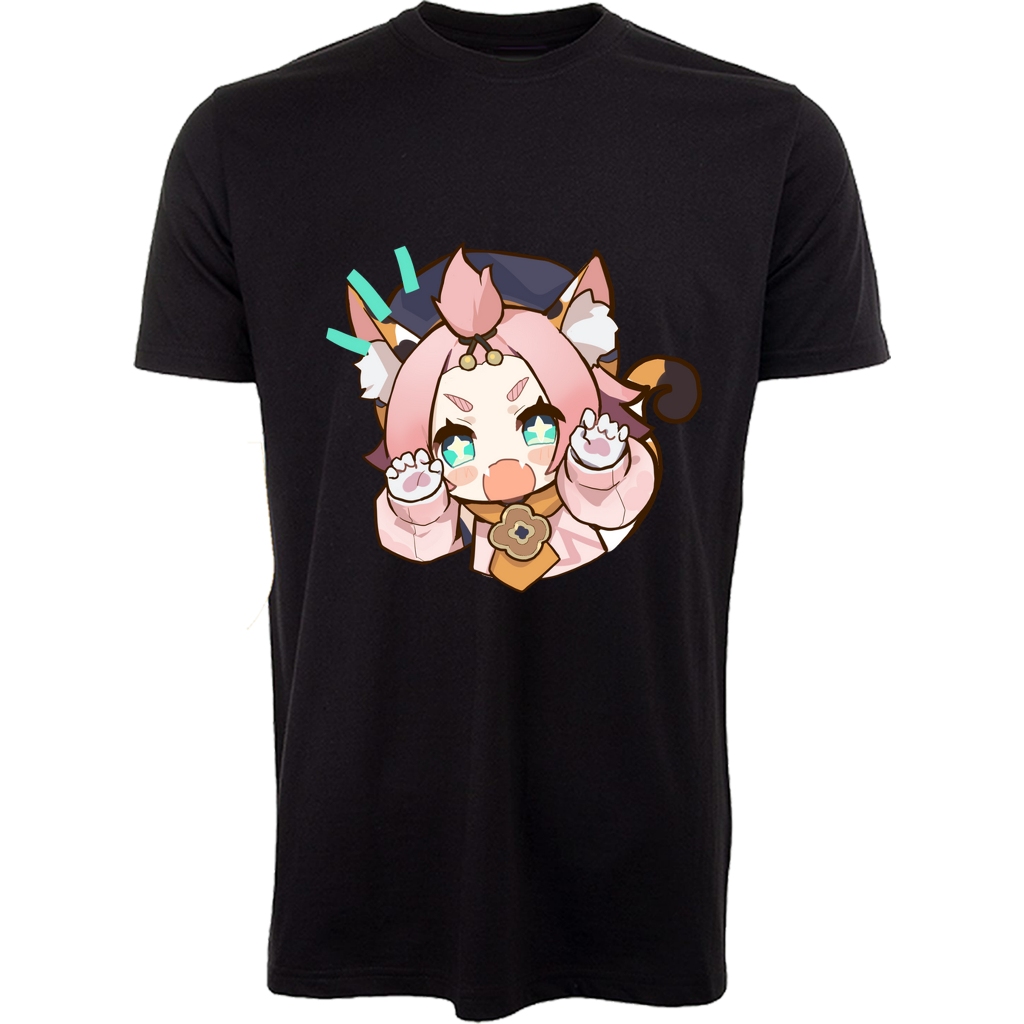 GENSHIN IMPACT CHIBI CHARACTER SHIRT DESIGN 2(FRONT LOGO) | Shopee Malaysia