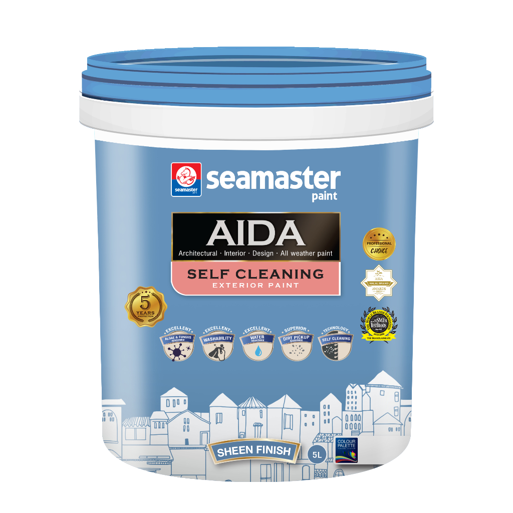 Seamaster Paint AIDA Exterior Paint Self Cleaning - Blue Tones (5L ...