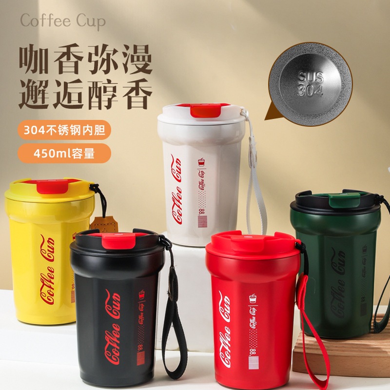Coffee Cup - SUS 304 Stainless Steel Cup Thermos Vacuum Water Bottle ...