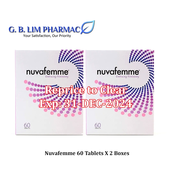 [SHORT EXPIRY CLEARANCE 31-DEC-2024] NUVAFEMME 100MG 60 TABLETS X 2 ...