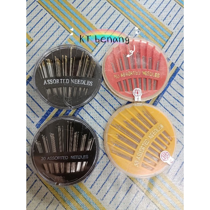 Jarum Jahit Tangan/ Assorted Needles Box/Jarum Pelbagai Jenis/Jarum ...
