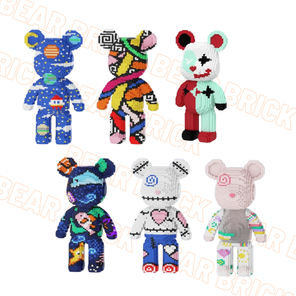 [Connect block] Bear brick buidling block toys | Shopee Malaysia