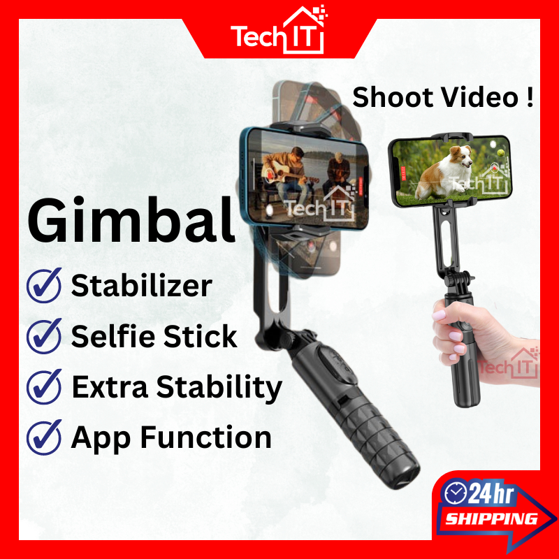 Gimbal Stabilizer For Phone Selfie Stick Tripod 3 in 1 Phone Stabilizer ...