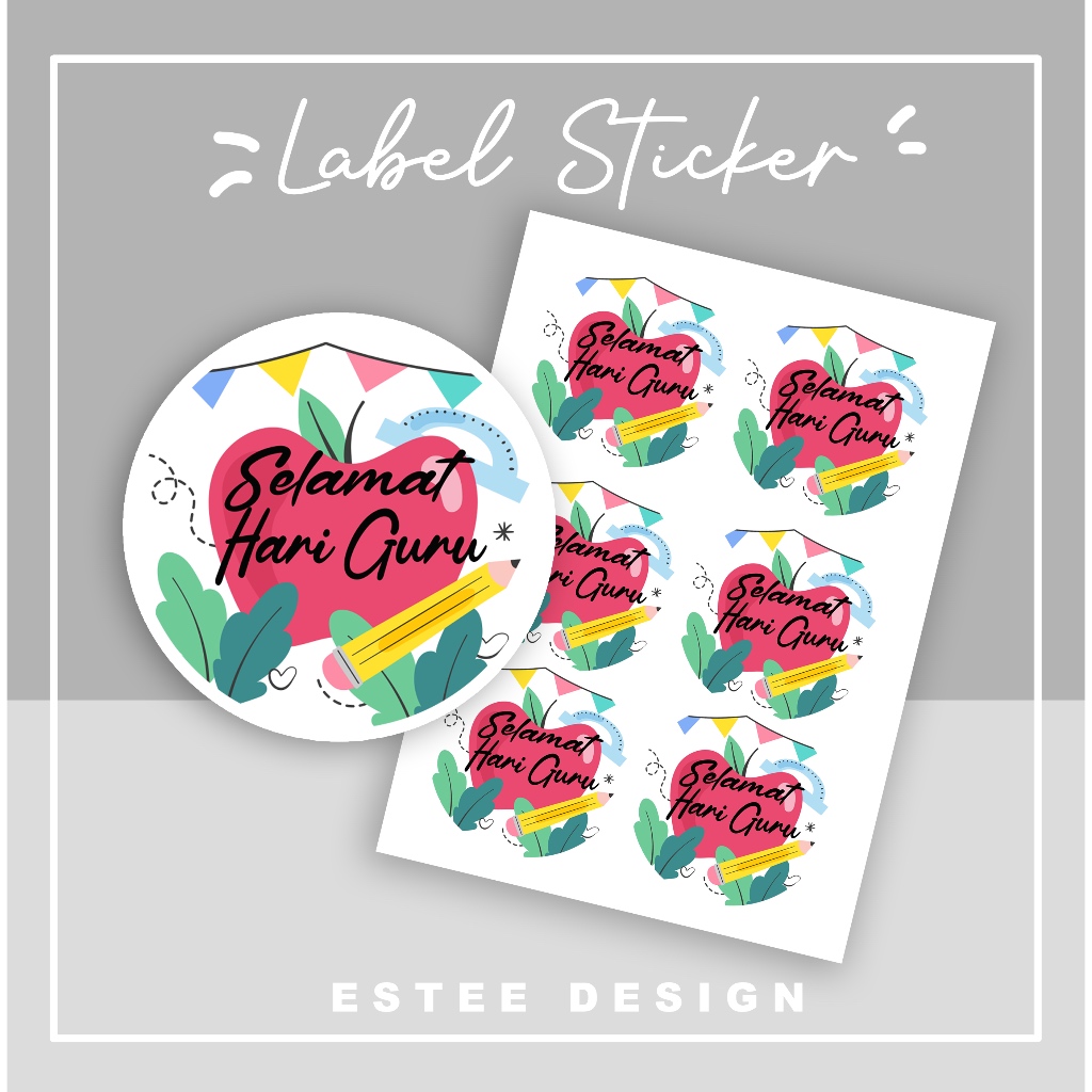 Selamat Hari Guru Happy Teacher Day sticker purchase sticker labels ...