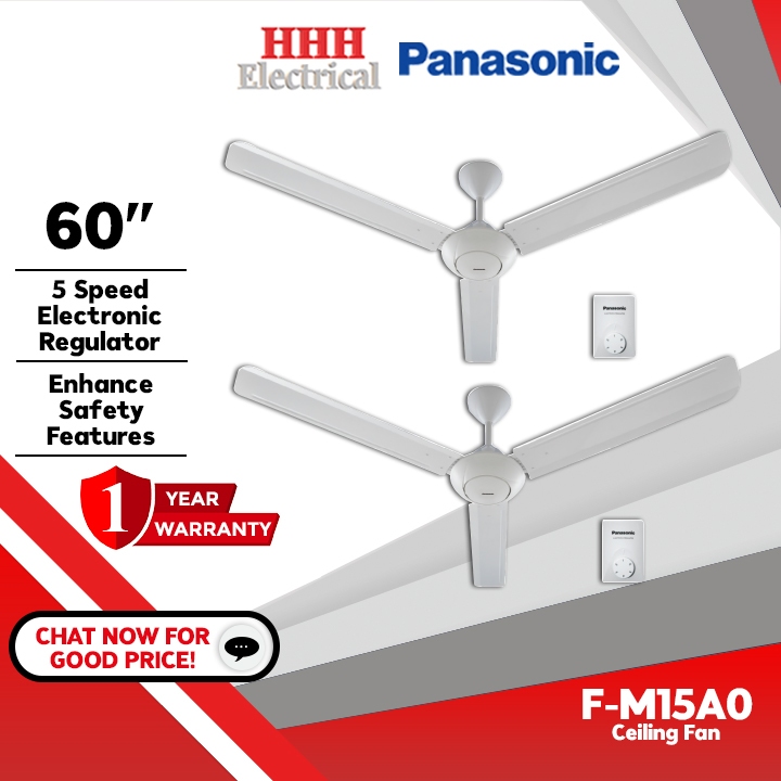 Panasonic 60" Regulator Ceiling Fan F-M15A0 Kipas Syiling (White) Combo 1 Box (2 Unit) | Shopee ...