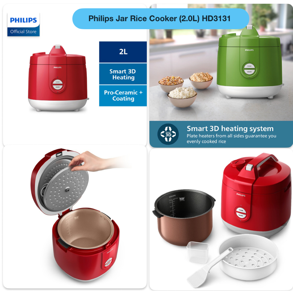 Philips 2L 5 Layer Golden Pot Non-Stick Rice Cooker Rice Cooker HD3131 ...