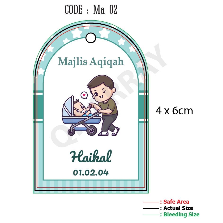 Majlis Aqiqah / Kesyukuran tag 50pcs | Shopee Malaysia