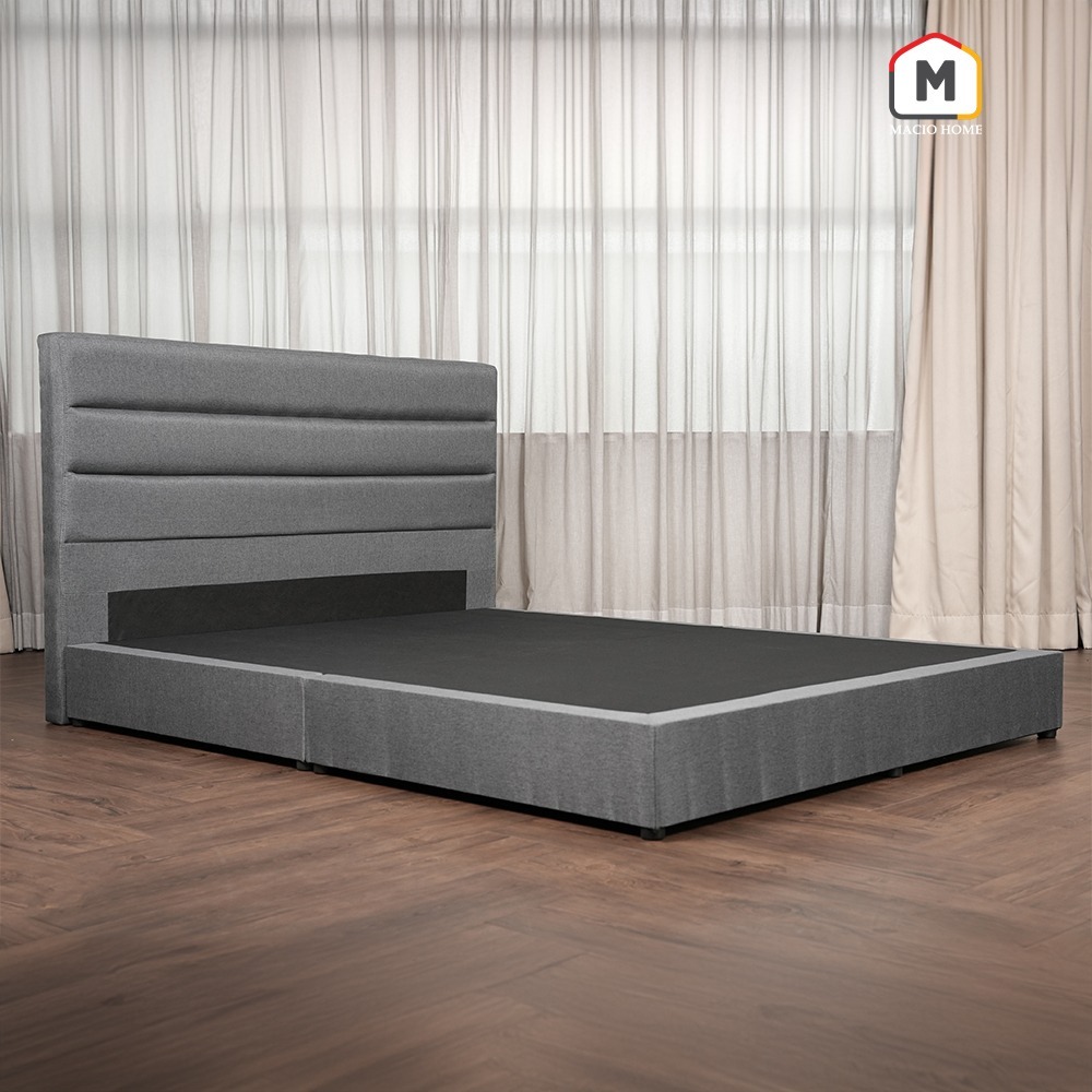 Dr. Macio ANIYA/LYRIA Divan Fabric Bed Frame in Grey Colour (Queen/King ...