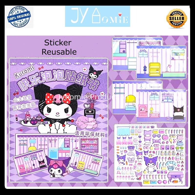 Stickers Reusable Kuromi Sticker Book Sticker for Kids Kuromi Book Kids ...