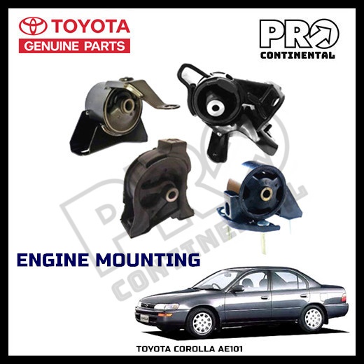 GENUINE TOYOTA COROLLA SEG AE101 AUTO MANUAL ENGINE MOUNTING KIT [1 SET ...
