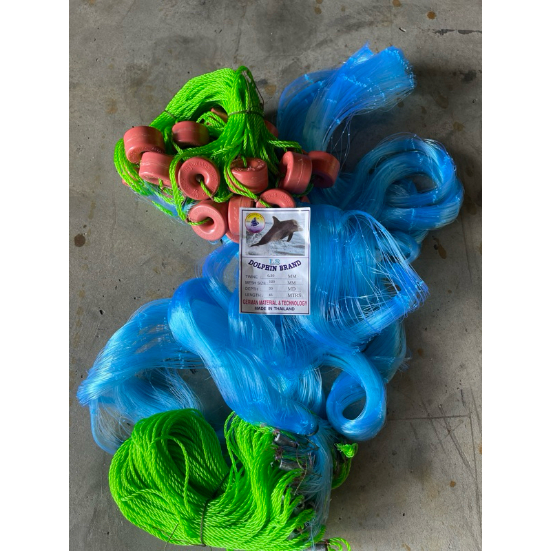 Pukat Jaring ikan Twine:0.30mm x 7A Complete Set Dolphin Brand Spat Net ...