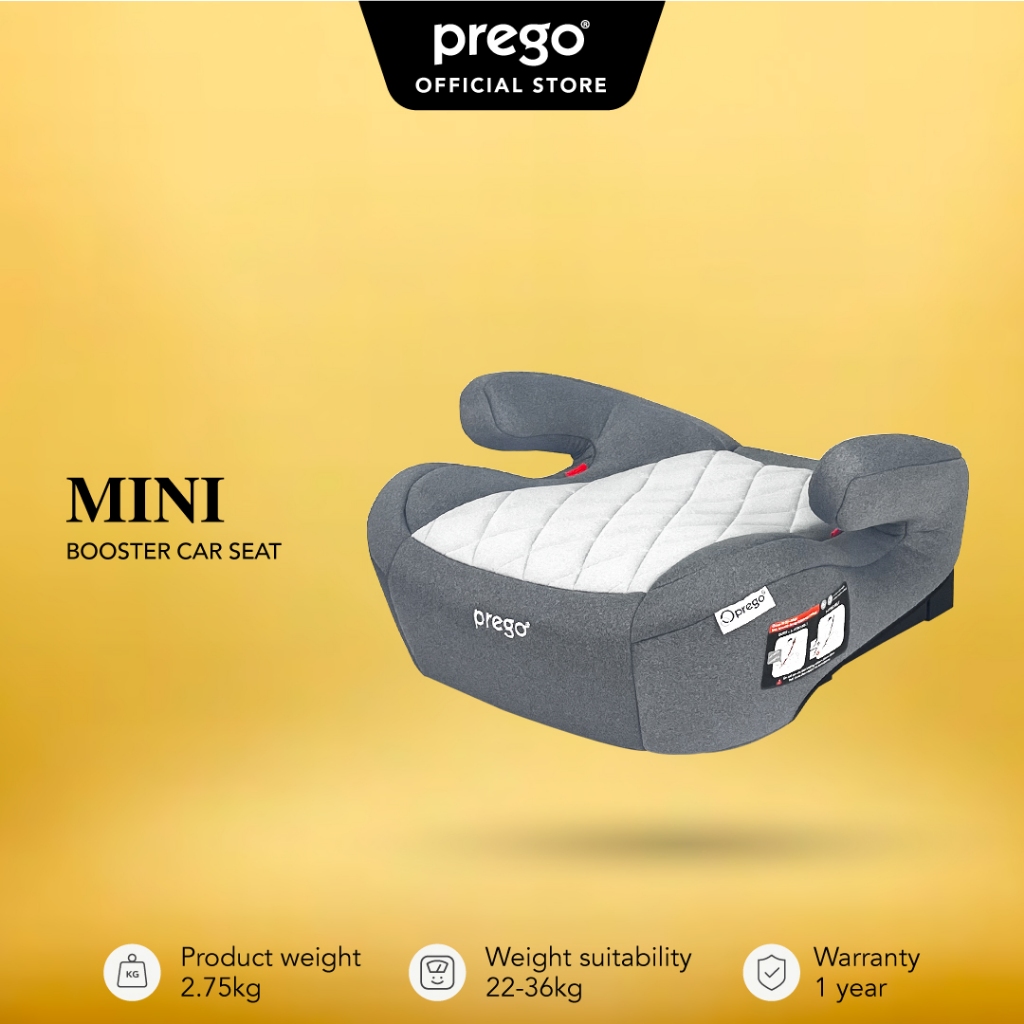Prego Baby Mini Backless ISOFIX Booster Car Seat 22-36kg | Shopee Malaysia