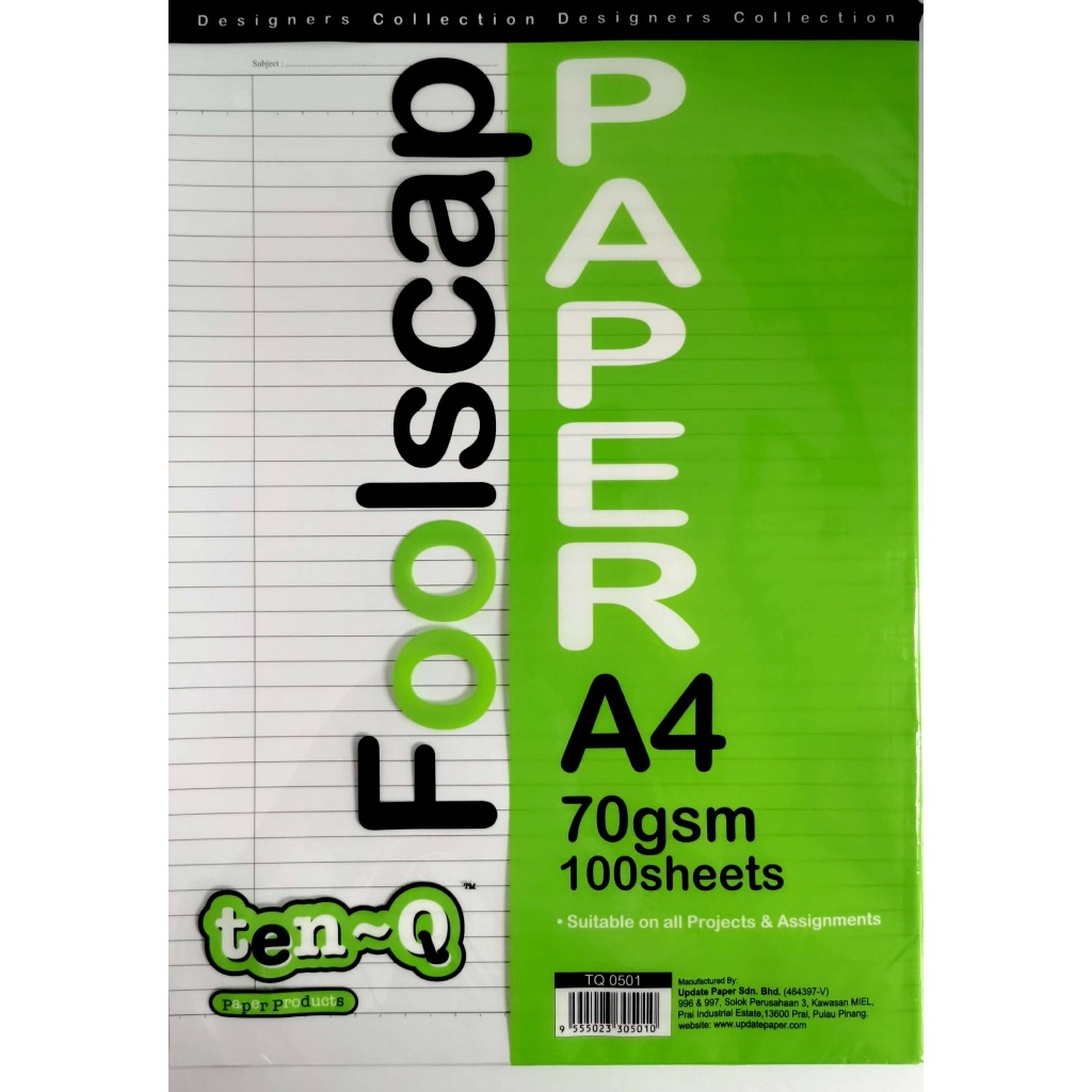 TEN-Q A4 70gsm Foolscap Paper - (100 Sheets) | Shopee Malaysia