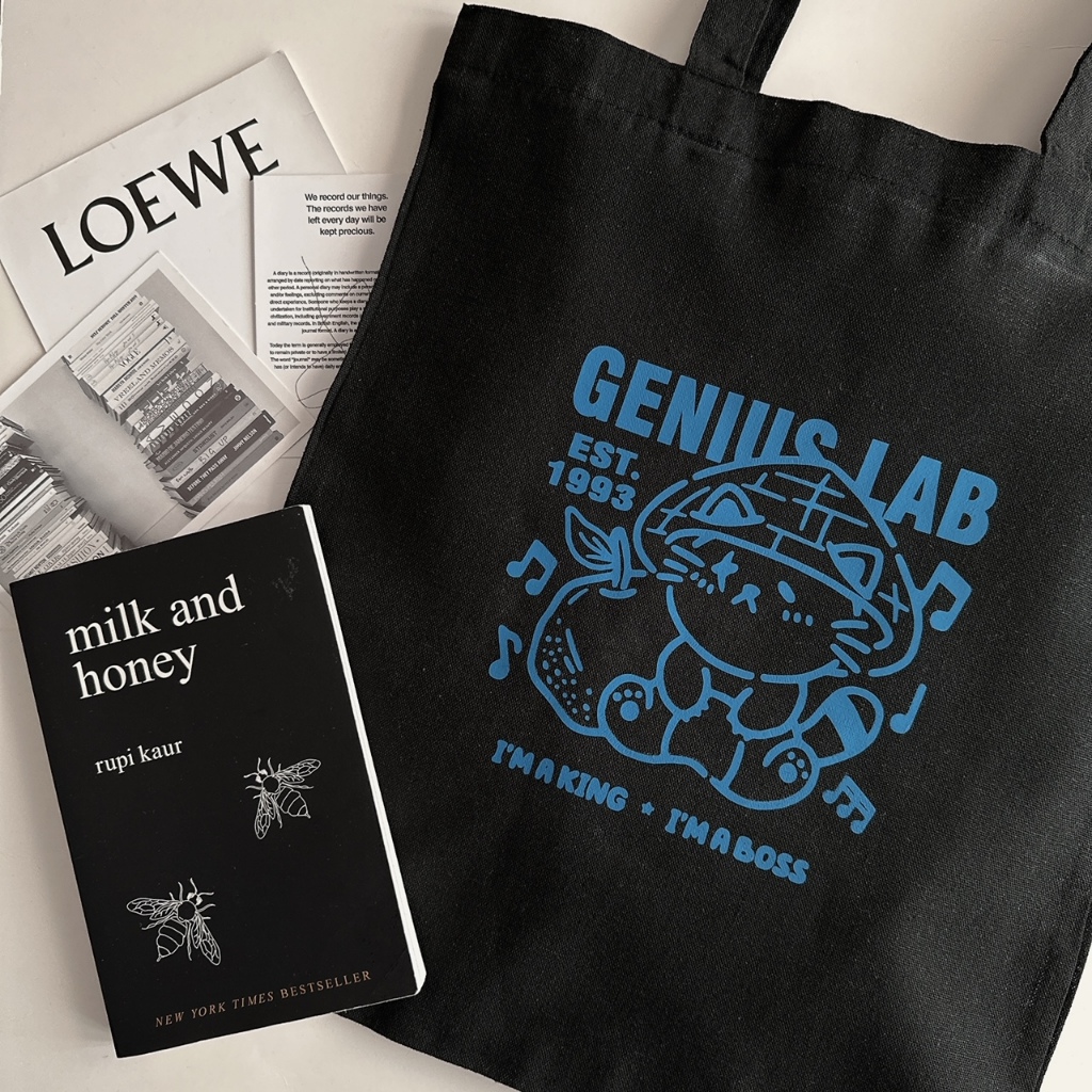 Genius Lab Suga Yoongi BTS Print Canvas Tote Bag | Kpop Tote Bag | BTS ...