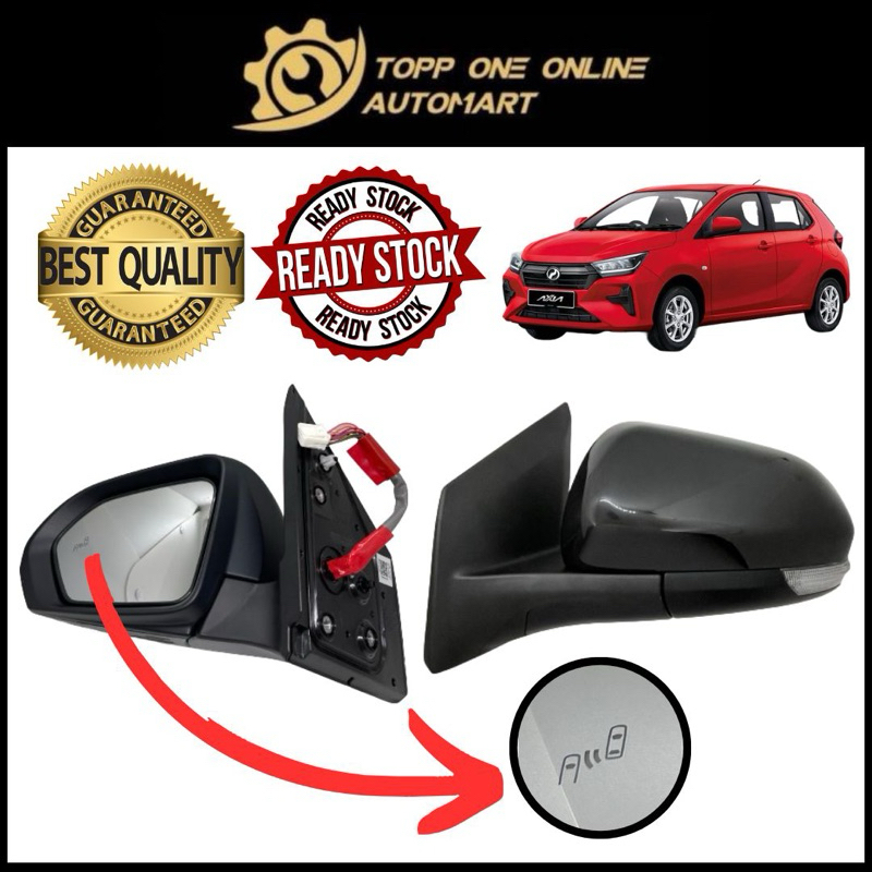 ORIGINAL PERODUA AXIA 2023-2026Y 10 WIRE SIDE MIRROR WITH BSM (CERMIN ...