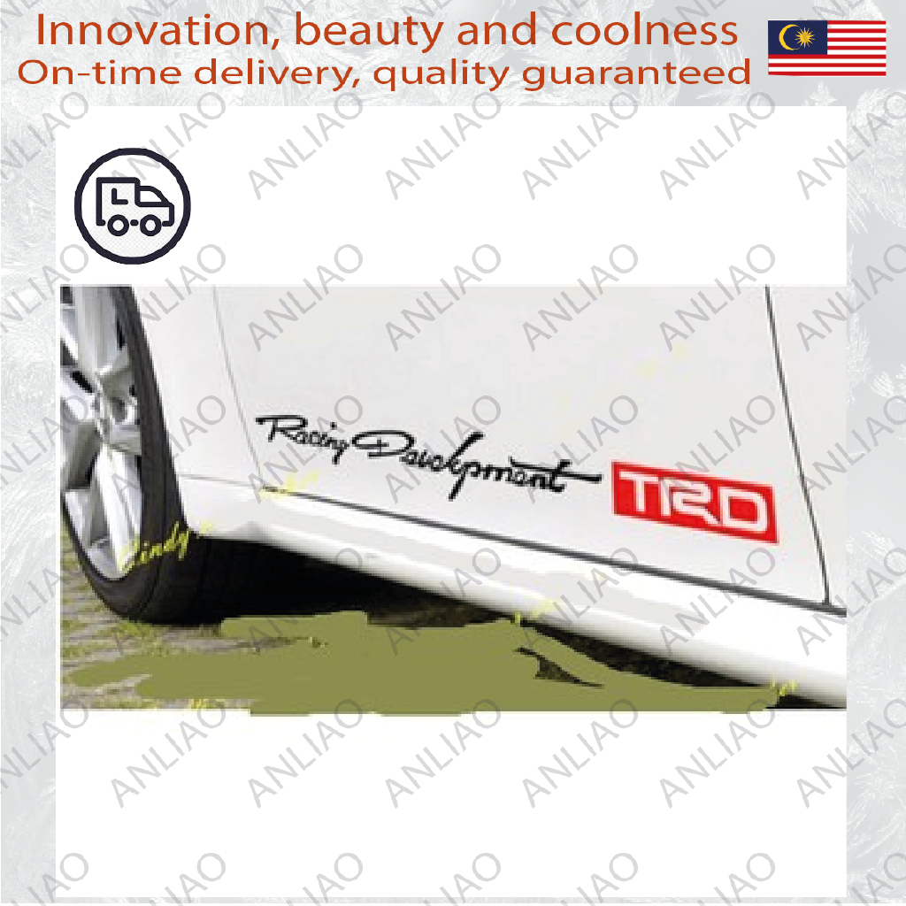 2x toyota Car Door Side Body Sticker TRD logo Camry Corolla New Reiz ...