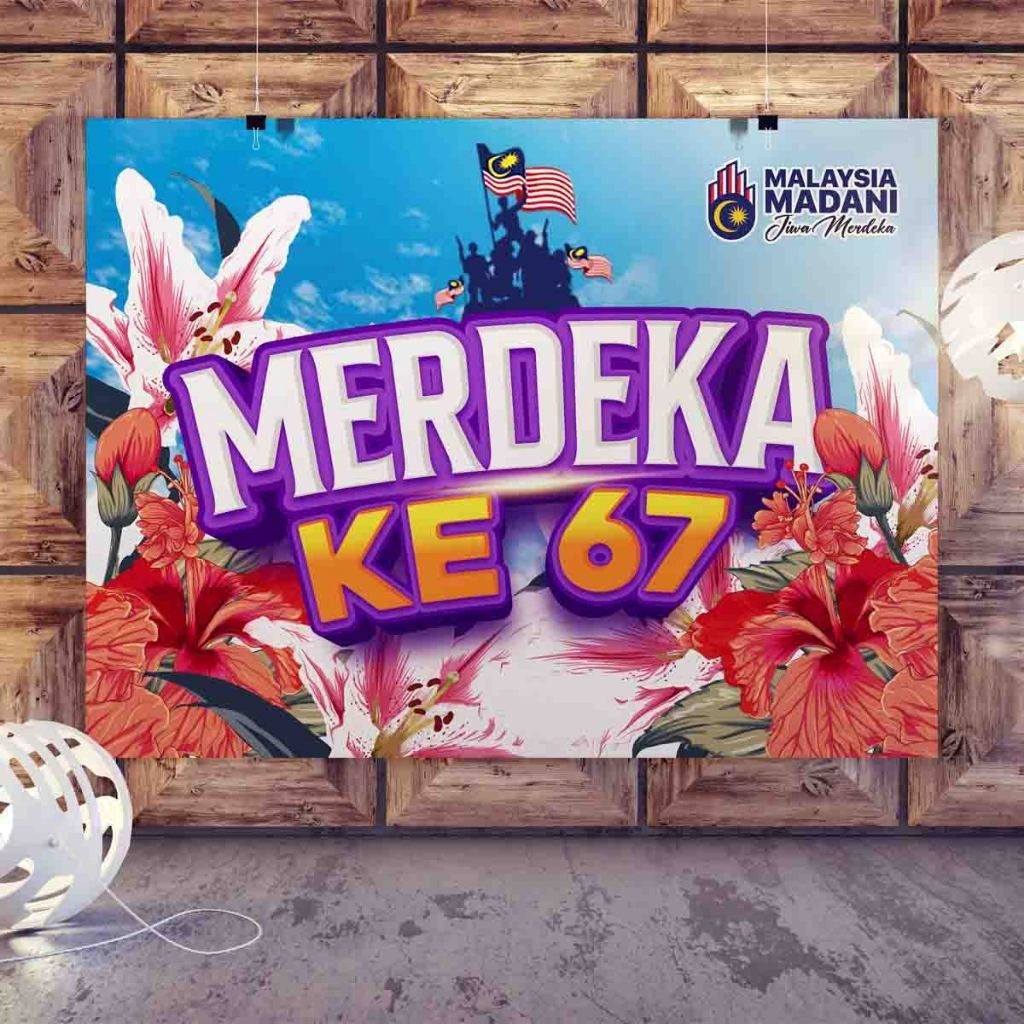 BACKDROP BANNER MERDEKA 2024 DESIGN CERIA DAN MENARIK | Shopee Malaysia