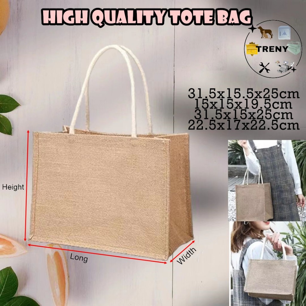Muji Style Japanese Jute Recycle Bag/Go Green Grocery Bag/Tote Bag ...