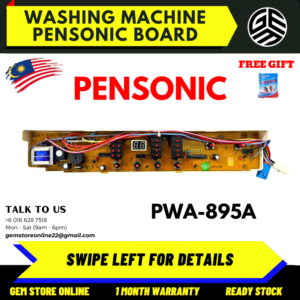 PWA-895A PENSONIC Washing Machine PCB Board / Board Mesin Basuh ...