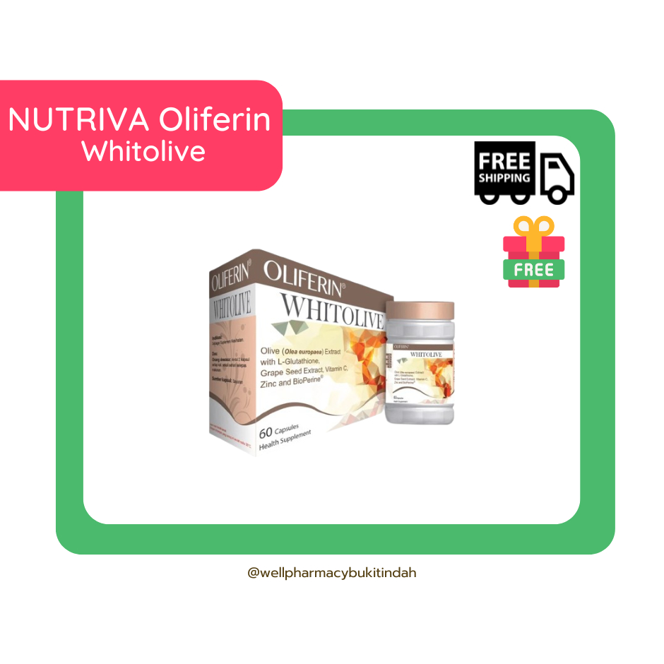 NUTRIVA Oliferin Whitolive 60's - for skin whitening/beauty | Shopee ...