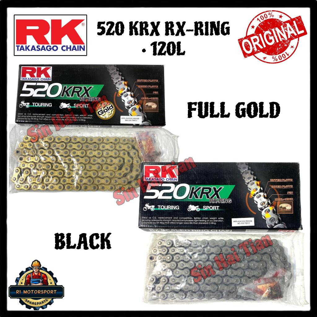 [520 RK] Steel X-RING ORING GB520KRX Golden Chain Rivet Original 120L ...