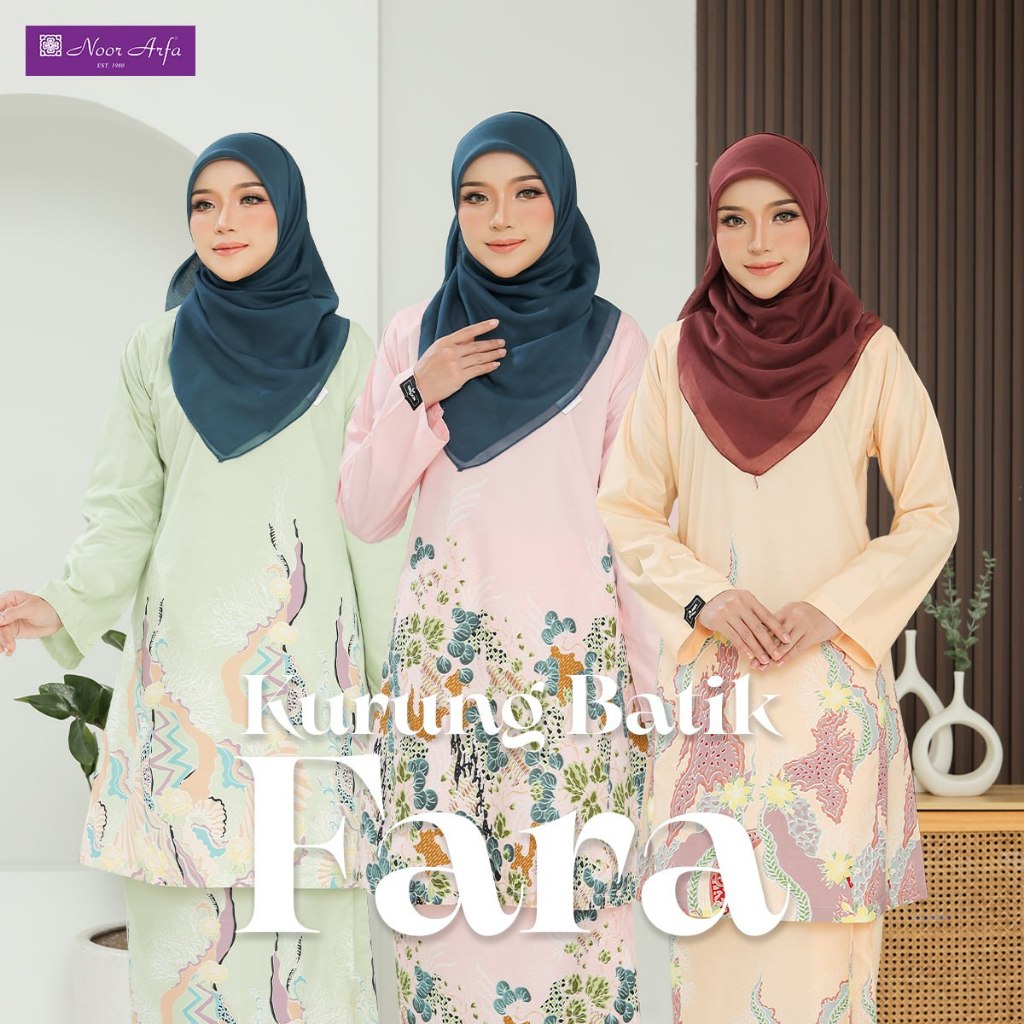 Mid-Year sale (A) Noor Arfa Baju Kurung Pahang Batik FARA dan HANI ...