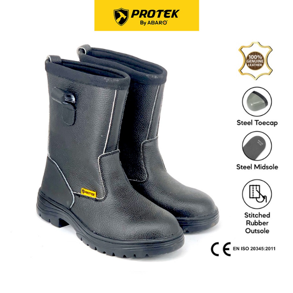 PROTEK 100% Genuine Leather Safety Boots SFA755J6 SFA755A6-E Steel ...