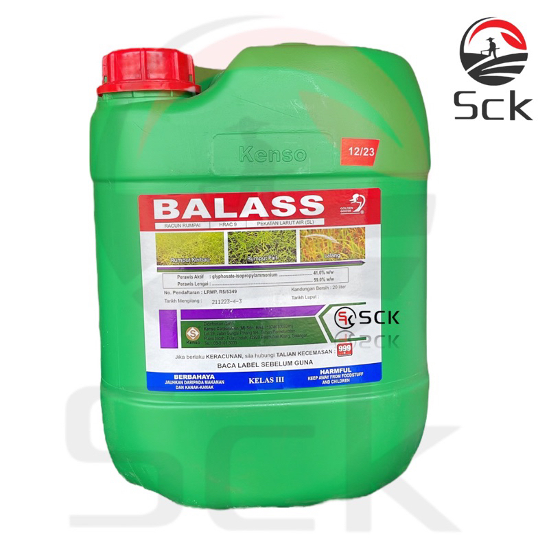 Balass 20Liter/glyphosate isopropyl ammonium 41%/Racun Rumput(Racun ...