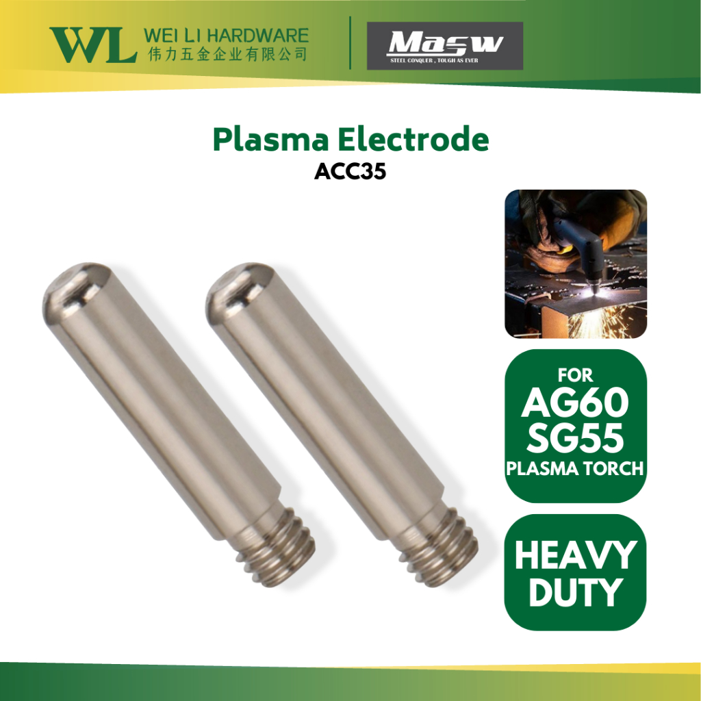 2PCS Plasma Electrode For Plasma Torch /AG60 SG55 nozzles electrodes ...