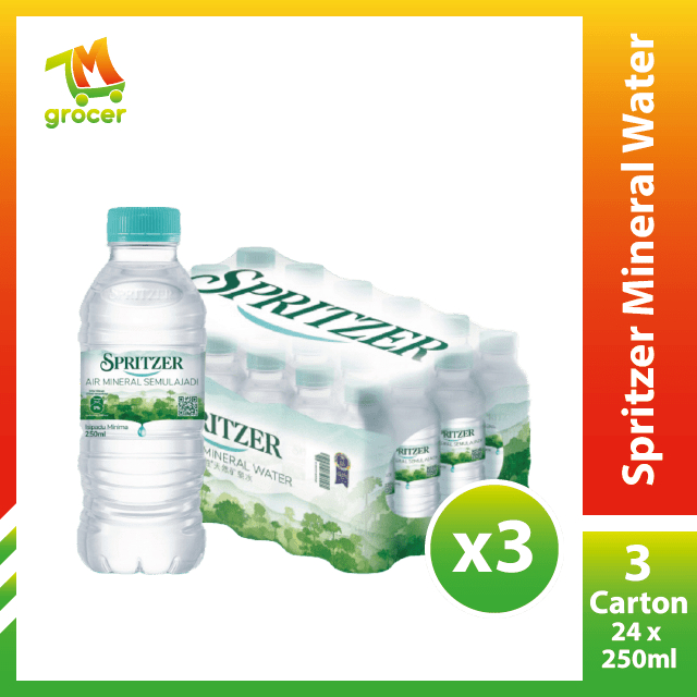 Spritzer Air Mineral (24 x 250ml) X 3 Karton | Shopee Malaysia