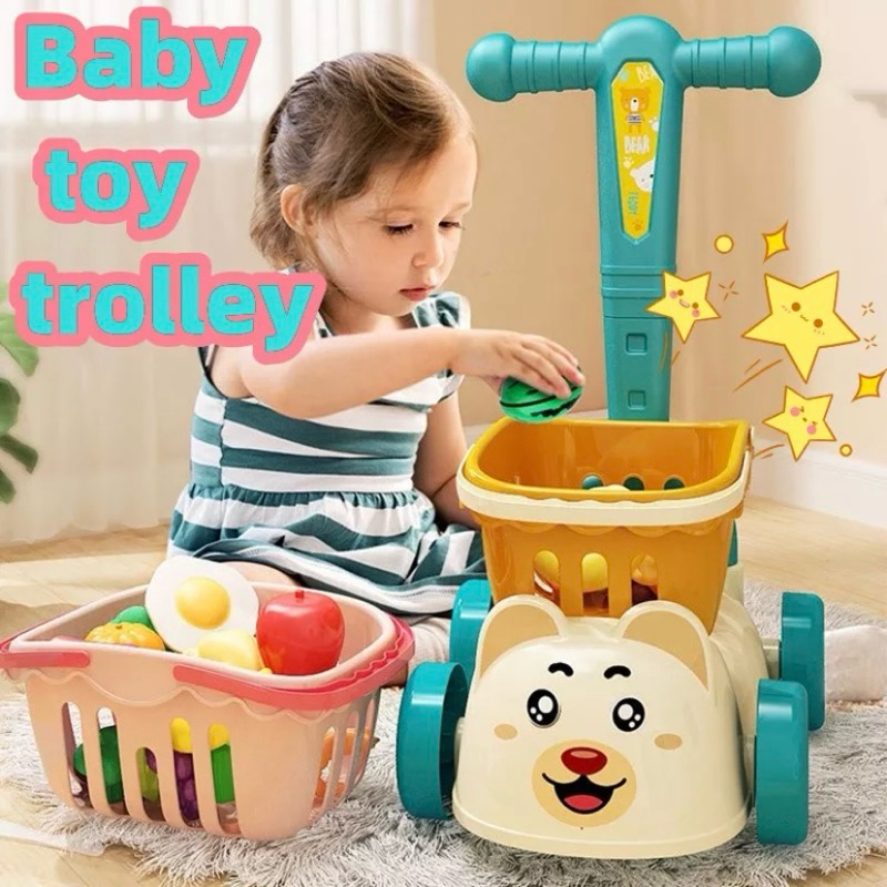 Bayi Baby Trolley Toys Children Shopping Cart Kids Cute Simulation ...