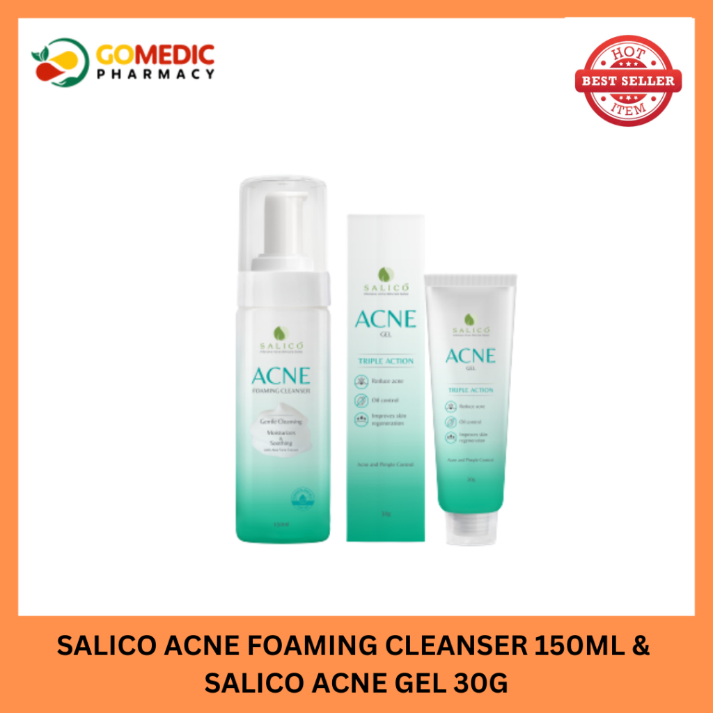 SALICO ACNE FOAMING CLEANSER 150ML & SALICO ACNE GEL 30G | Shopee Malaysia