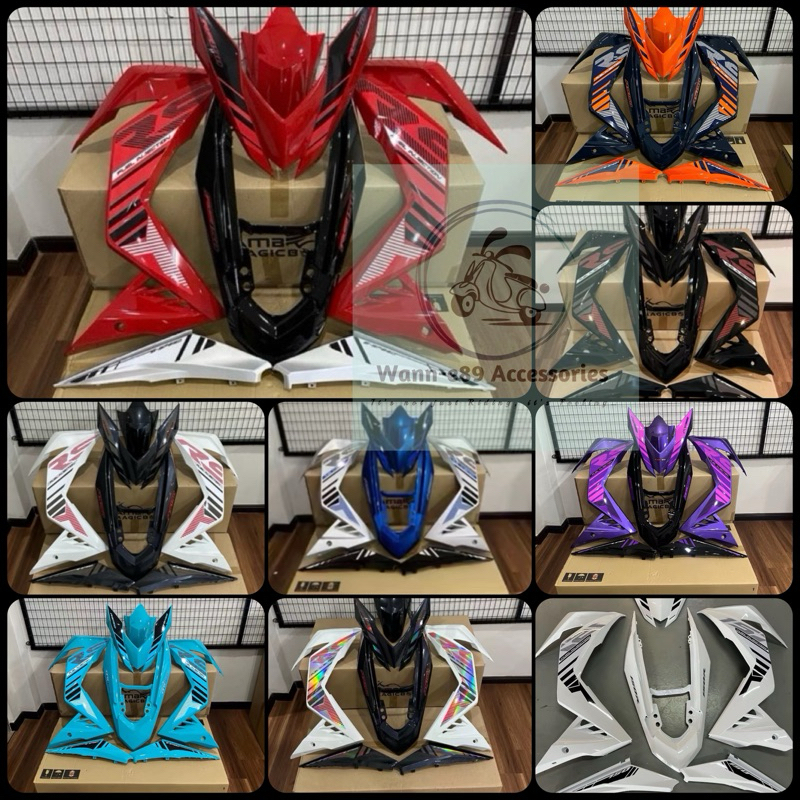 BODY COVER SET (MAGIC BOY) RS150 V1 / V2 BATMAN SERIES / MERAH PURBA ...